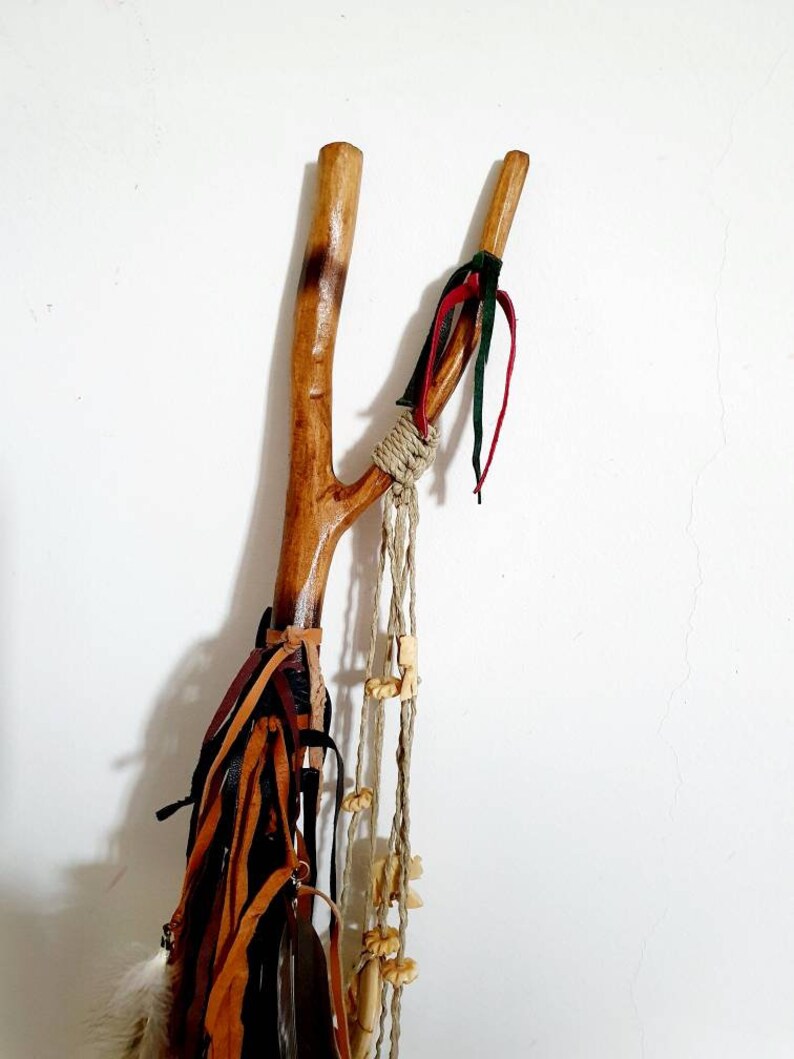 Gypsy Boho Decorative Walking Stick Bohemian Branch Decor | Etsy