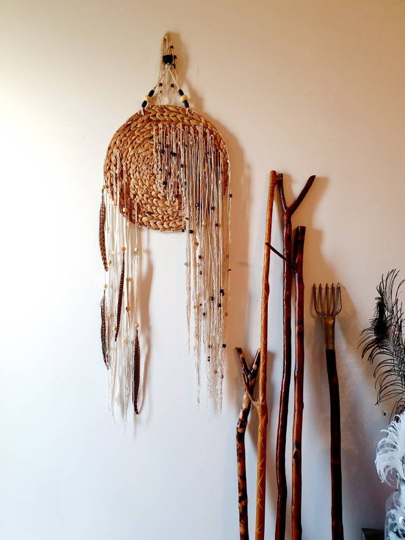 Bohemian wall decor Boho wall tapestry rope wall art boho | Etsy