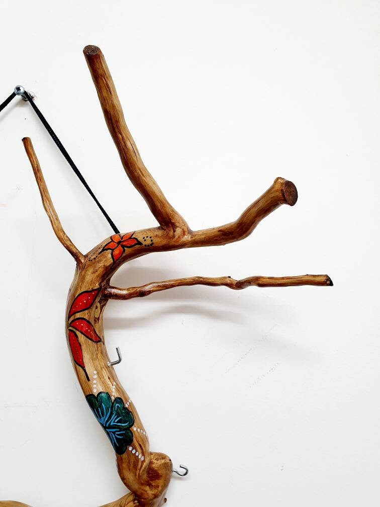 Wooden jewelry display gypsy decor necklace holder boho | Etsy