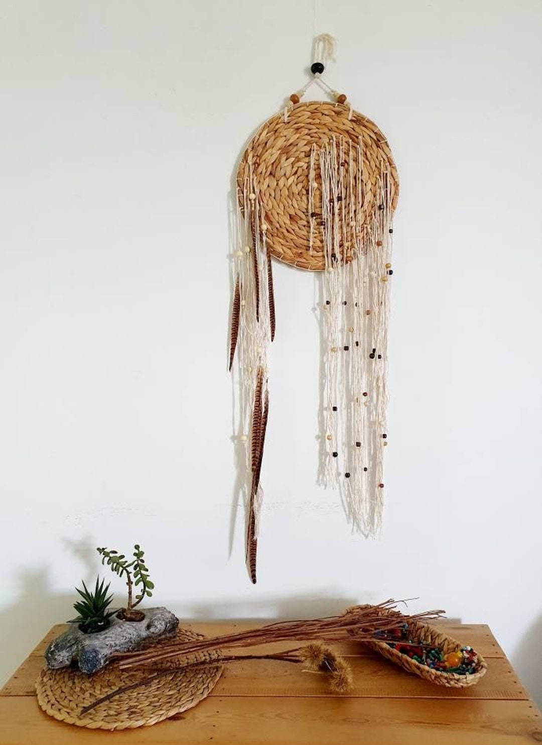 Bohemian Wall Decor Boho Wall Tapestry, Rope Wall Art, Boho Woven ...