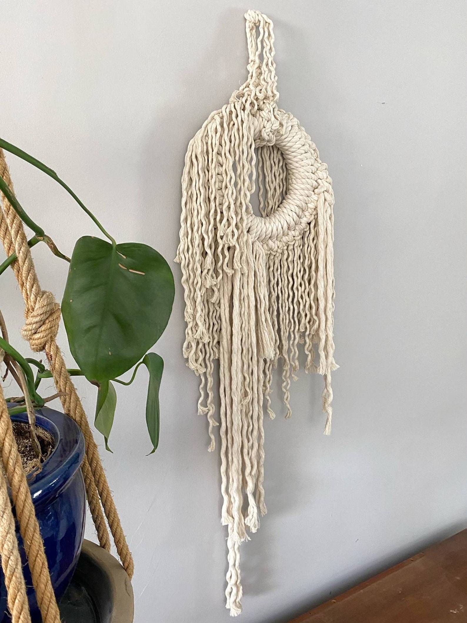 Round Macrame Circular Art Modern Bohemian Fibre Tapestry - Etsy