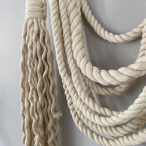 Contemporary Modern Rope Wall Art, Boho Wall Decor, Coastal Decor - Etsy