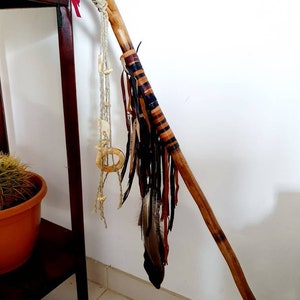 Gypsy Boho Decorative Walking Stick, Bohemian Branch Decor, Western ...