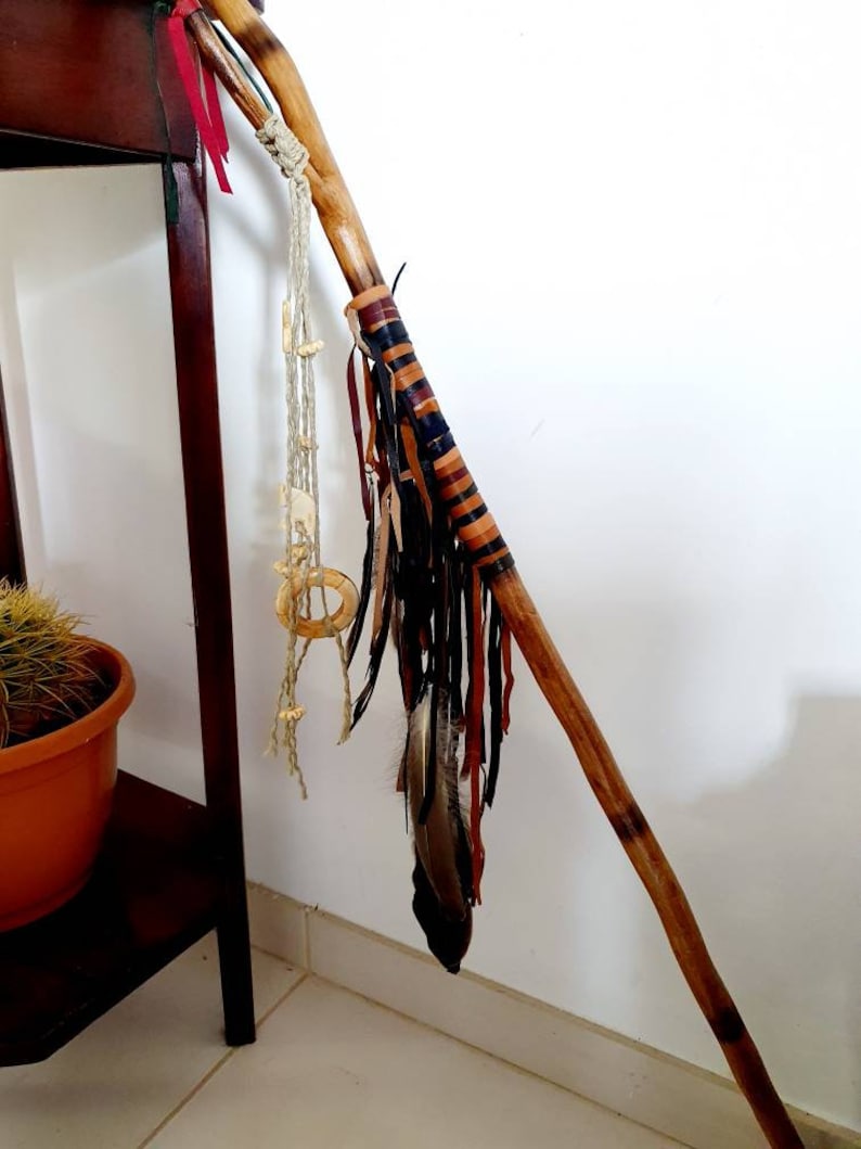 Gypsy Boho Decorative Walking Stick Bohemian Branch Decor | Etsy