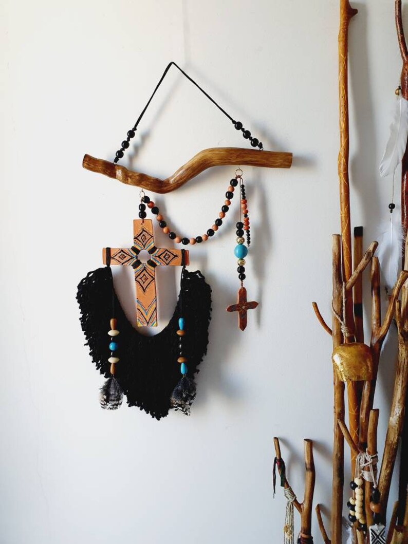 Bohemian Decor Christian Boho Wall Cross - Etsy
