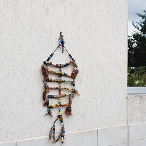 Hippie Decor, Painted Sticks, Boho Wall Hanging, Colorful Wood - Etsy