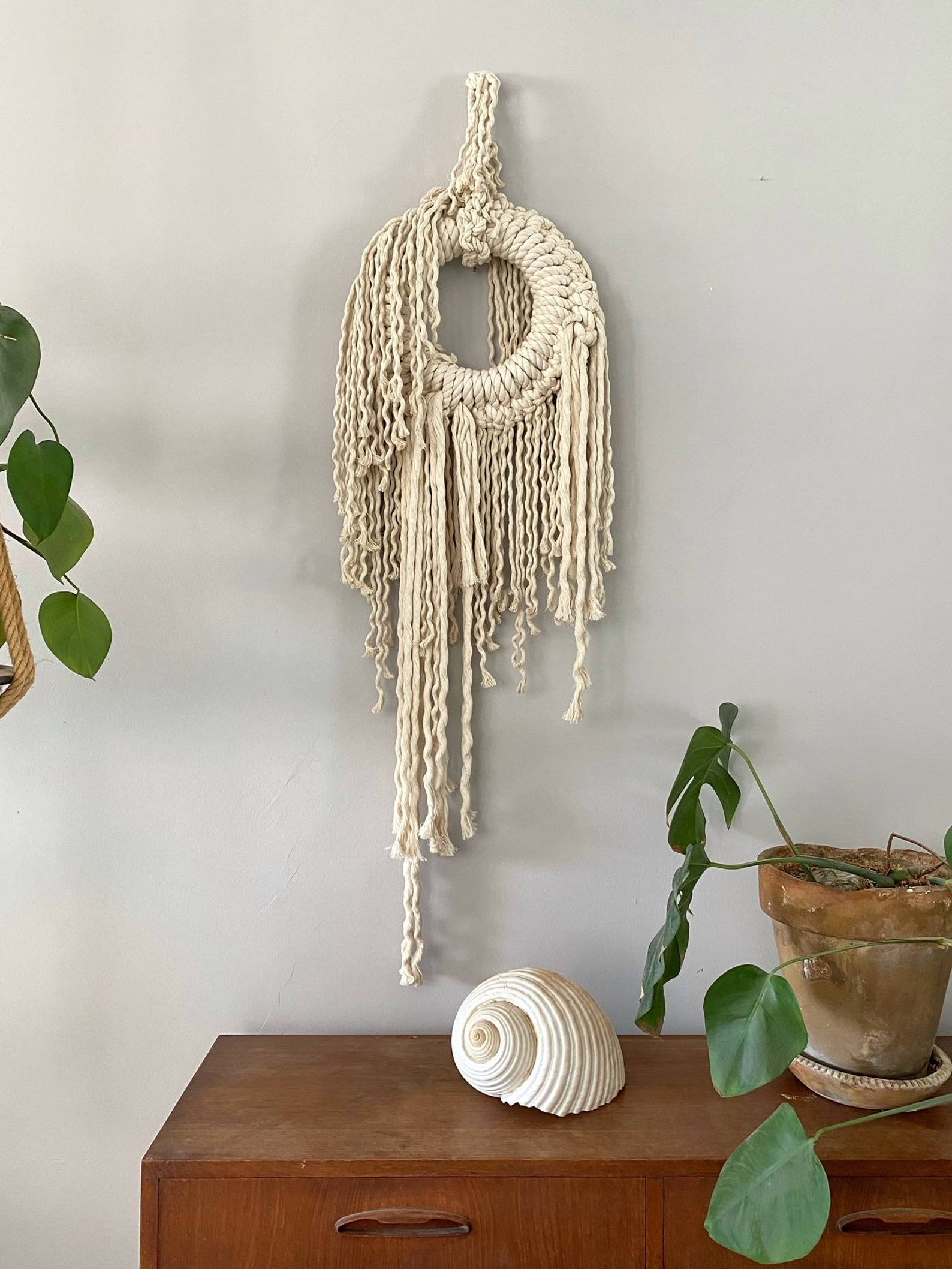 Round Macrame Circular Art Modern Bohemian Fibre Tapestry - Etsy