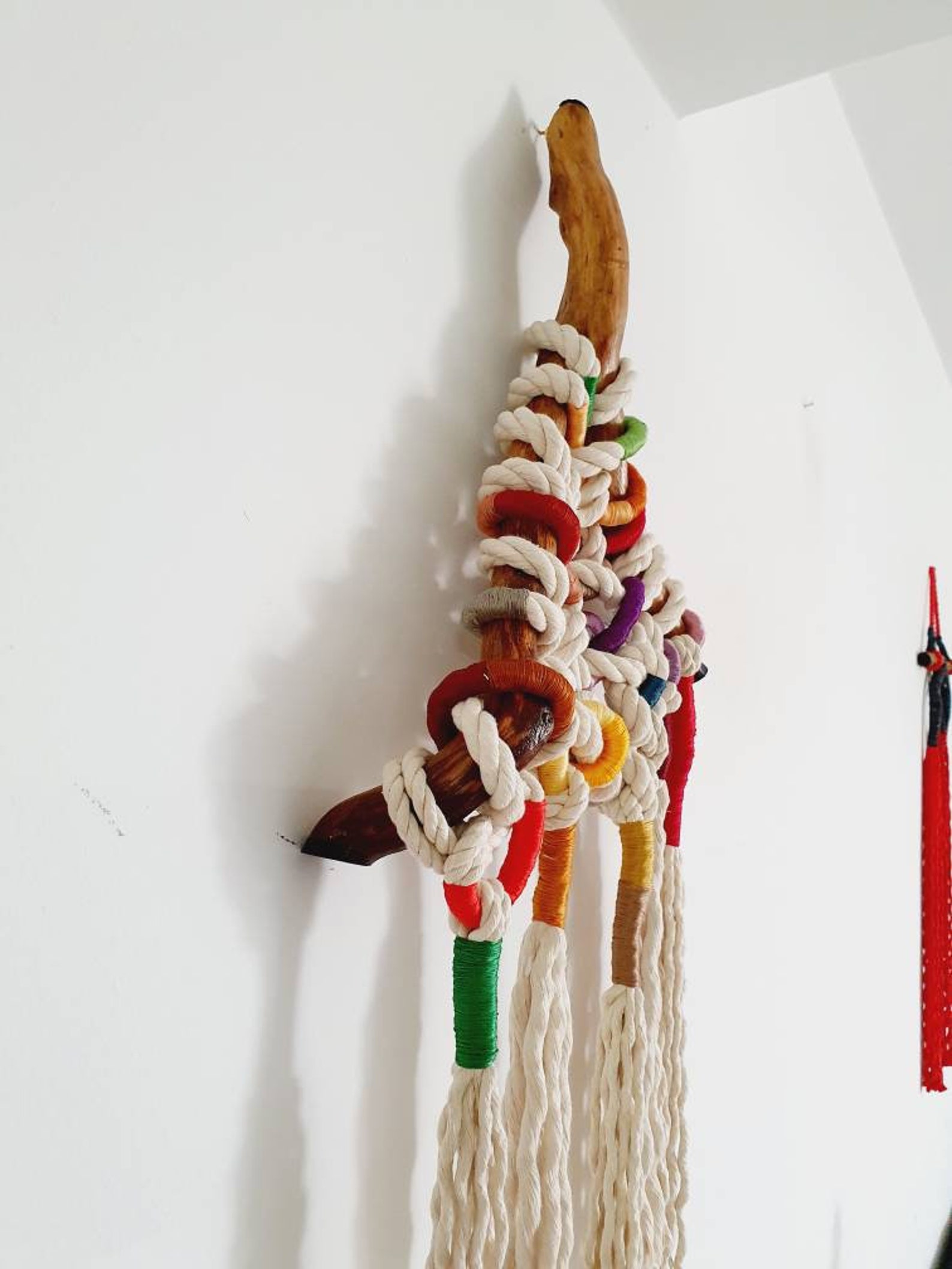 Boho Decor Modern Macrame Rope Wall Art Rustic Decor Tied - Etsy