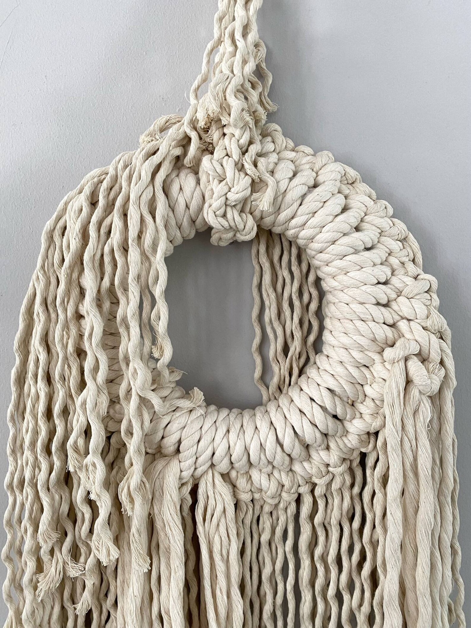Round Macrame Circular Art Modern Bohemian Fibre Tapestry - Etsy