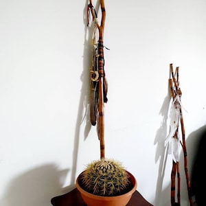 Gypsy Boho Decorative Walking Stick, Bohemian Branch Decor, Western ...