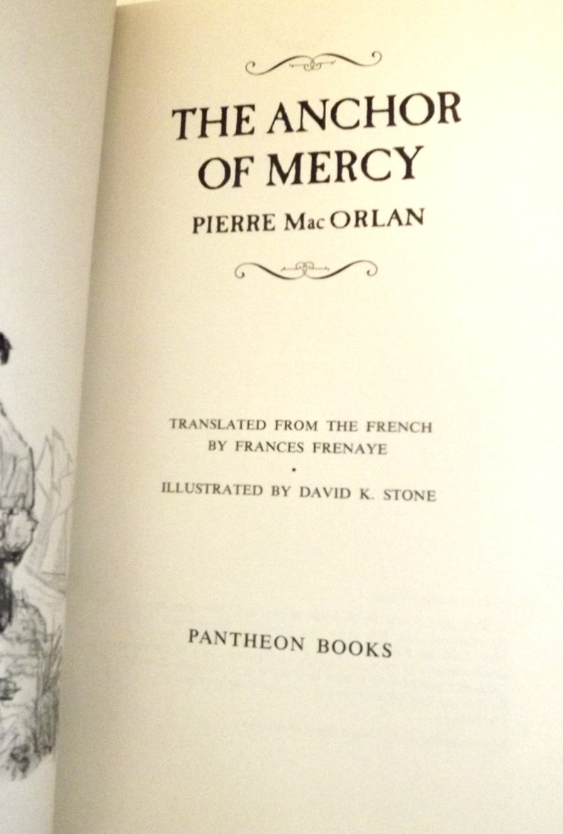 The Anchor of Mercy by Pierre Macorlan (1967) - Etsy