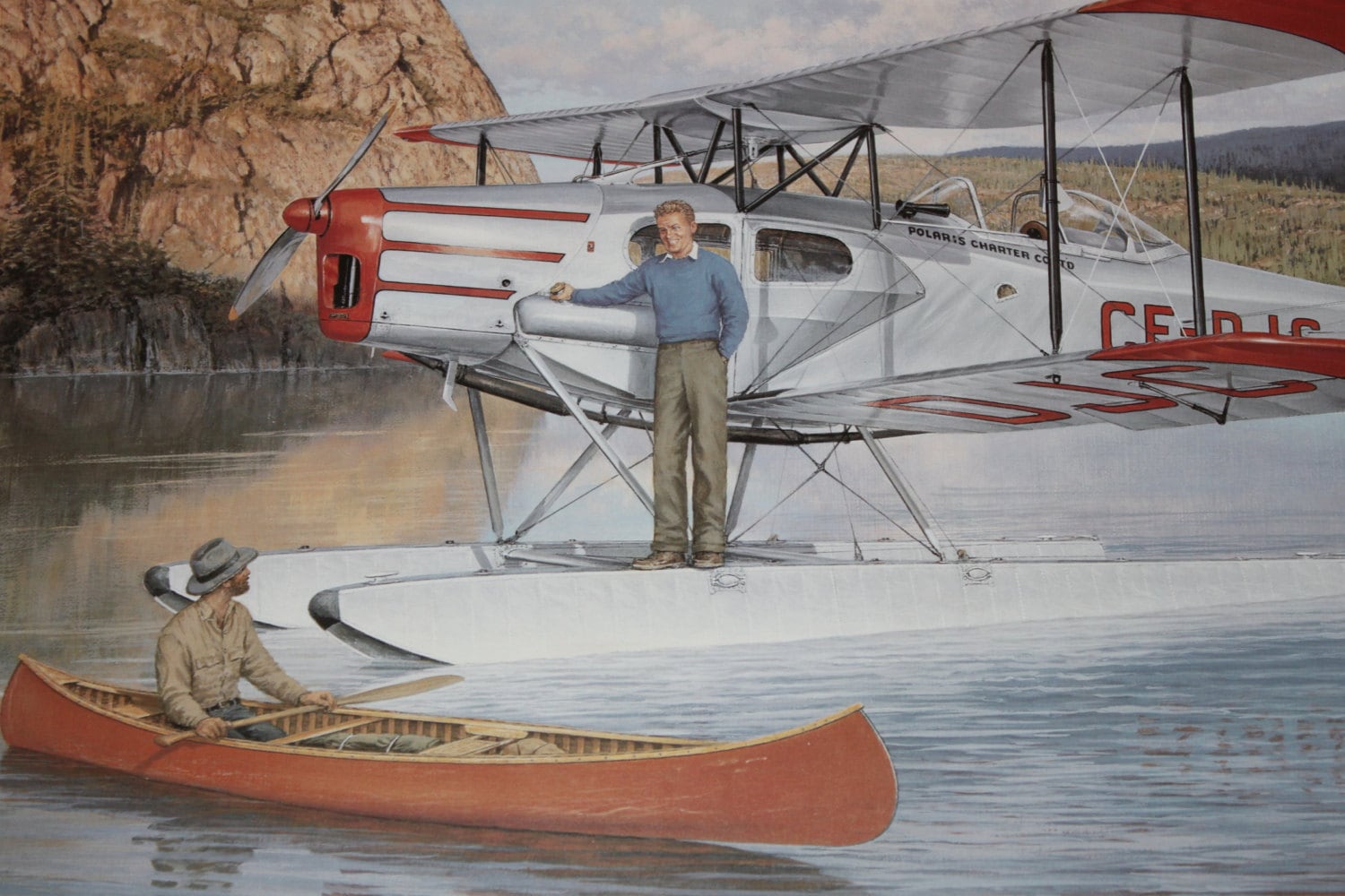 Robert Bradford - Fox Moth at Redrock - Aviation Art - Max Ward - Bush ...