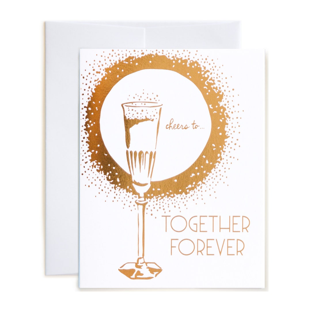 Cheers to Together Forever Card - Etsy