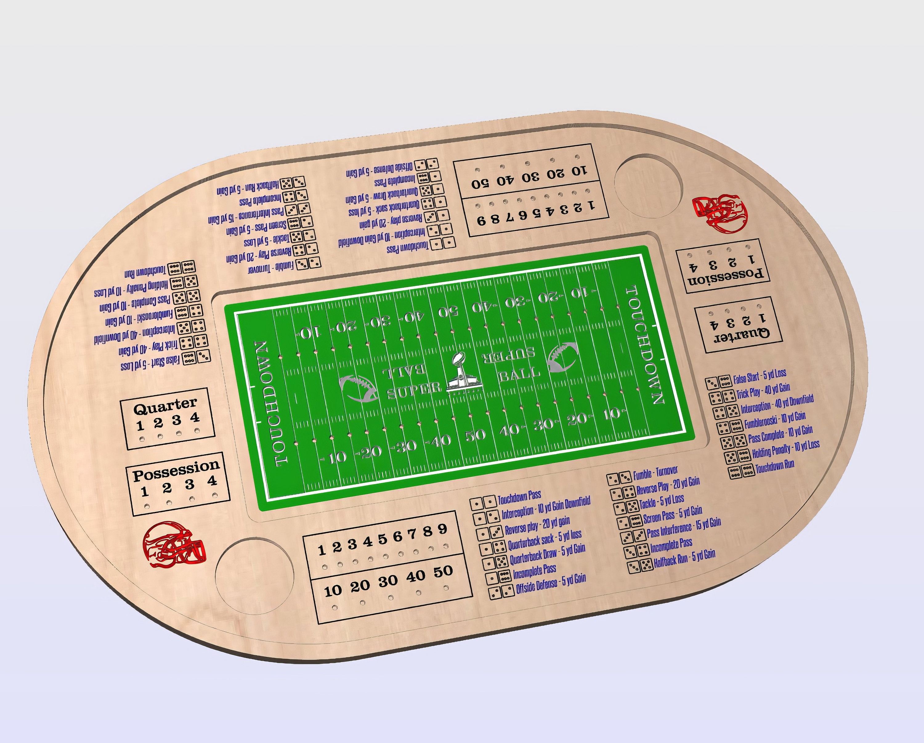 Football Dice Template - Multiple Formats - Etsy
