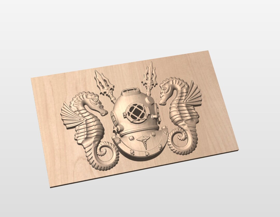 US Navy Diving Medical Technician Insignia - CRV and STL Formats - Etsy