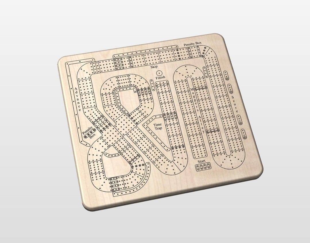 Cribbage Board Digitaltemplate Similar to Crib Wars New Four Lane - Etsy