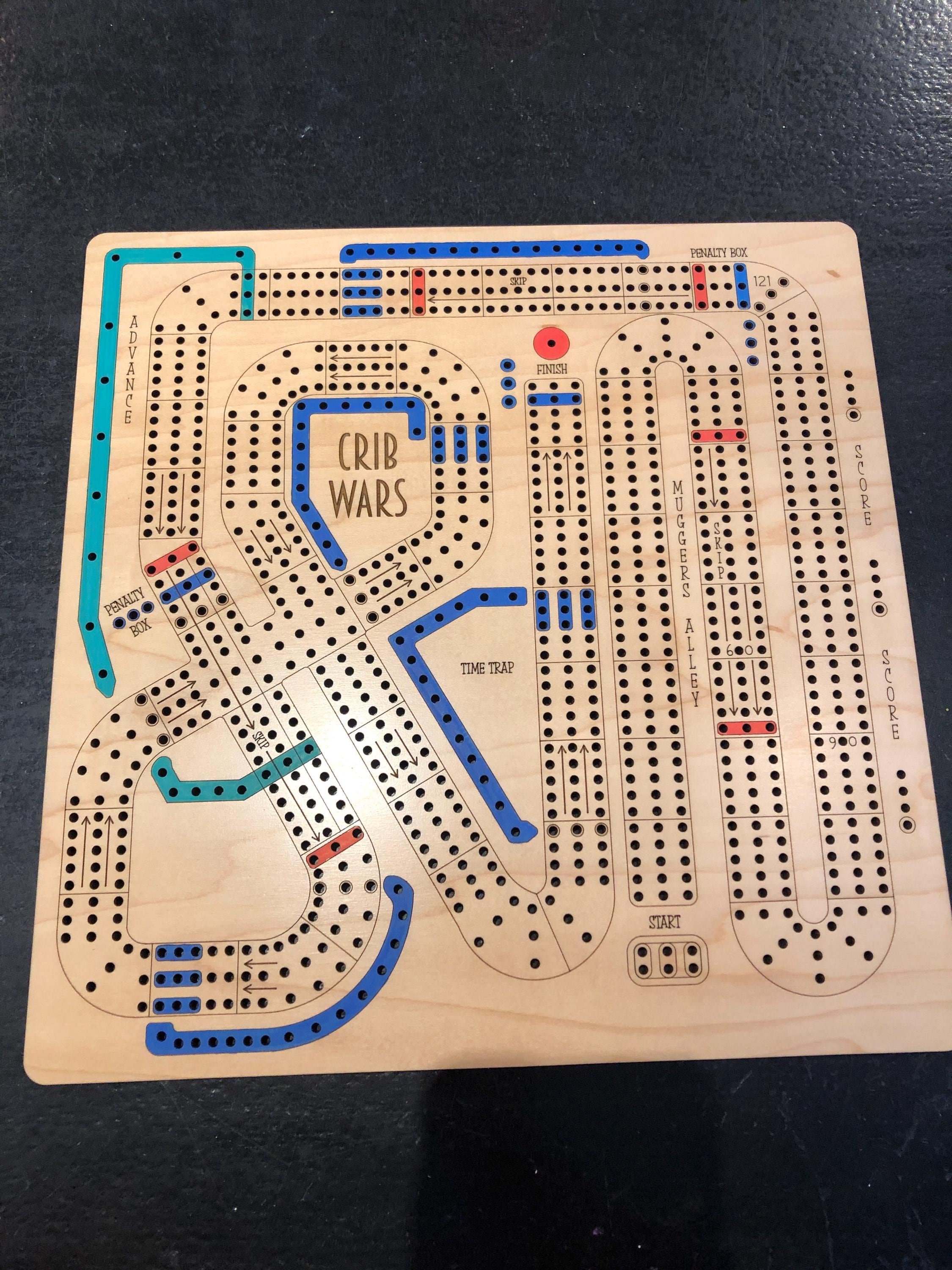 Battle Cribbage Board Template-digital Multiple Formats - Etsy Canada