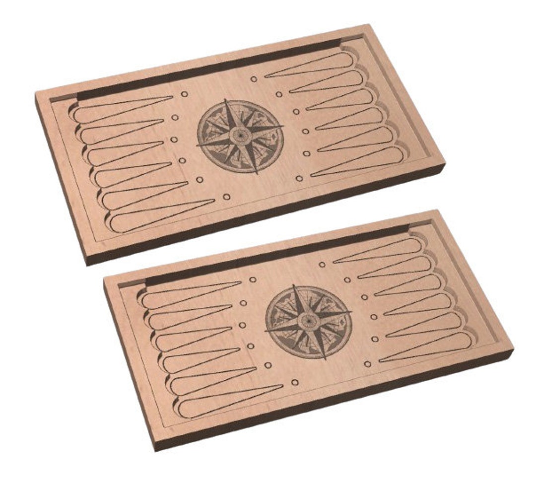 Travel Backgammon Board - Laser Files - Etsy