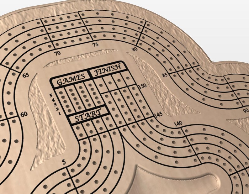 Four Lane Twisted Cribbage Board - Digital Files in Multiple Formats - Etsy