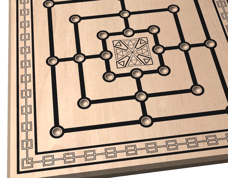 Nine Men's Morris Game Board Template - Etsy