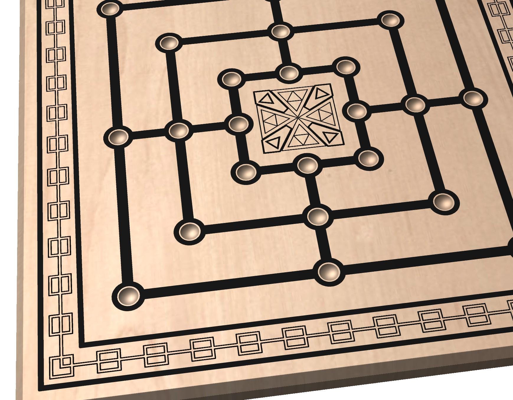 Nine Men's Morris Game Board Template - Etsy