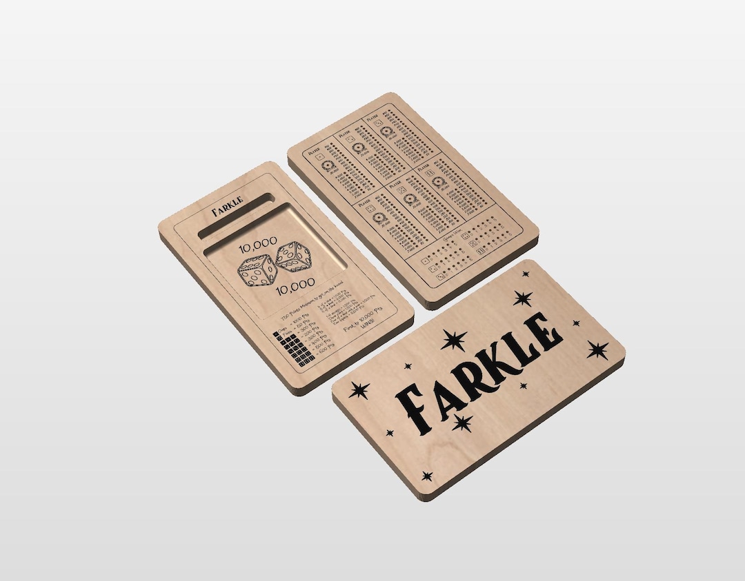 Folding Farkle Six Player Board - Digital SVG Files - Etsy