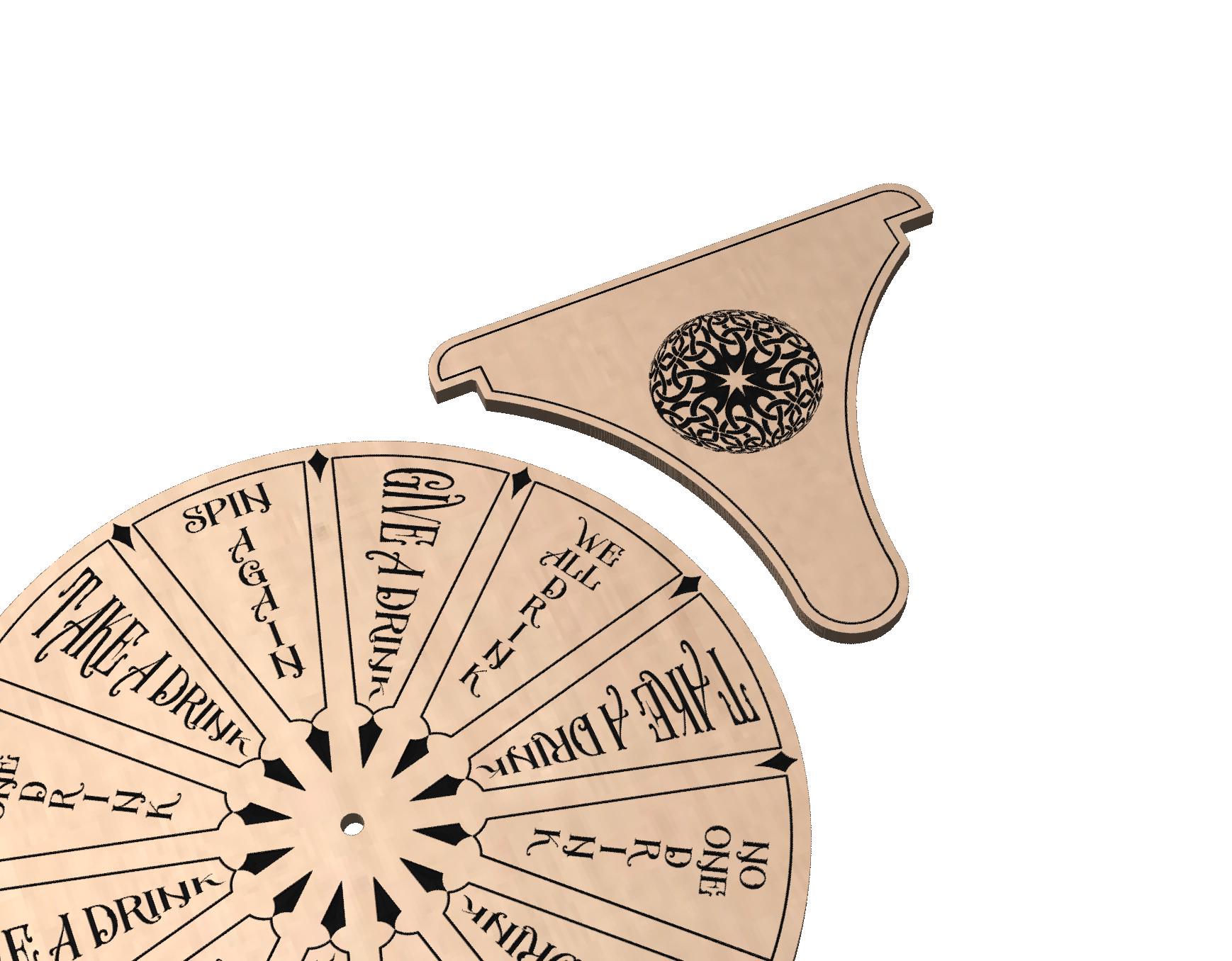 Spin the Wheel Drinking Game - Digital Files for CNC and Laser - Etsy