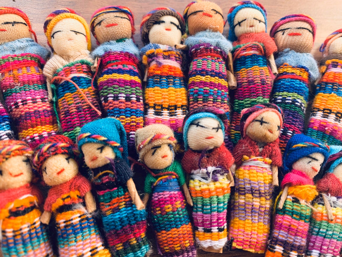 3 Muñequitas quitapena amuleto maya arte mexicano muñeca - Etsy México