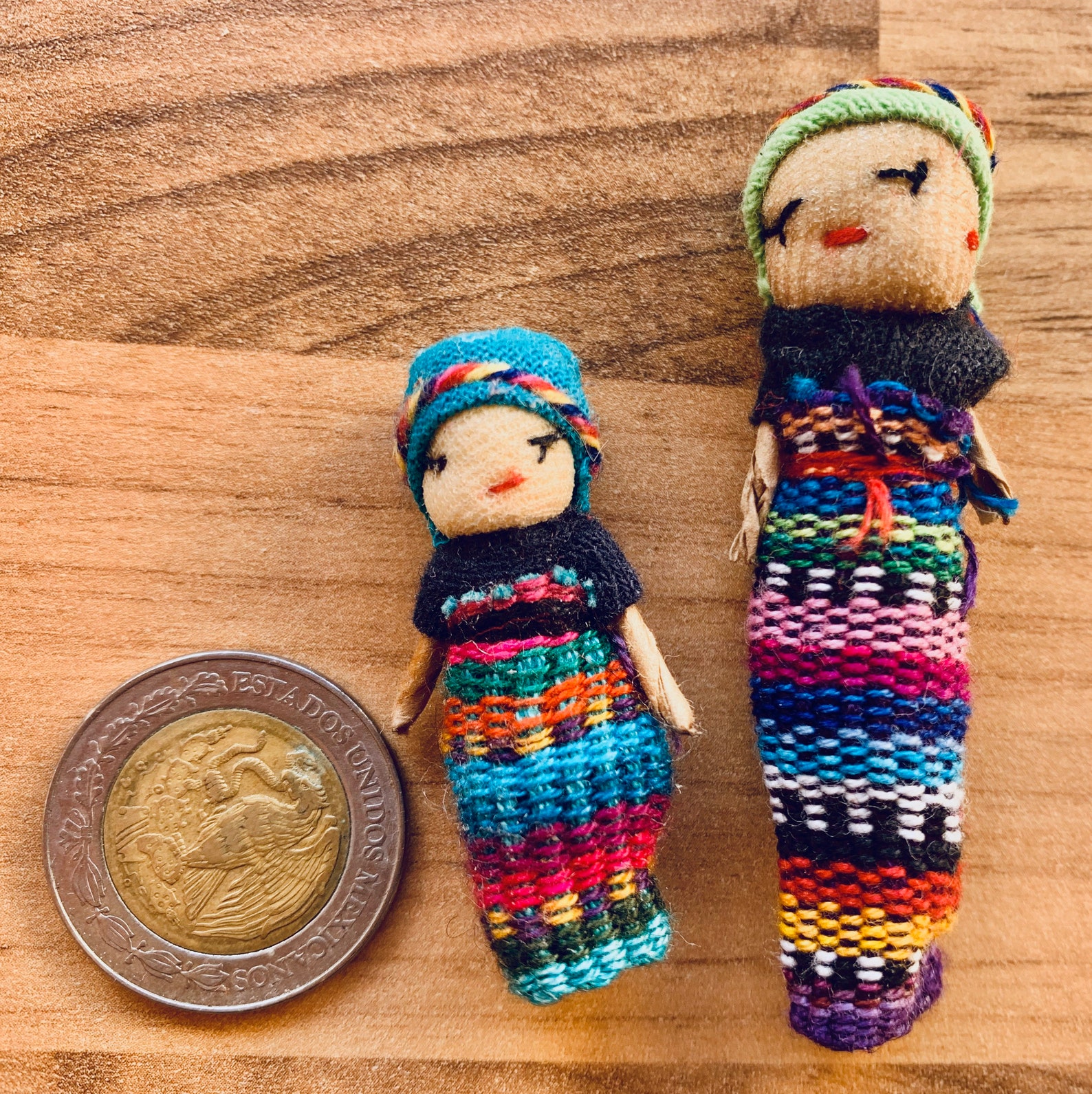 3 Muñequitas quitapena amuleto maya arte mexicano muñeca - Etsy España