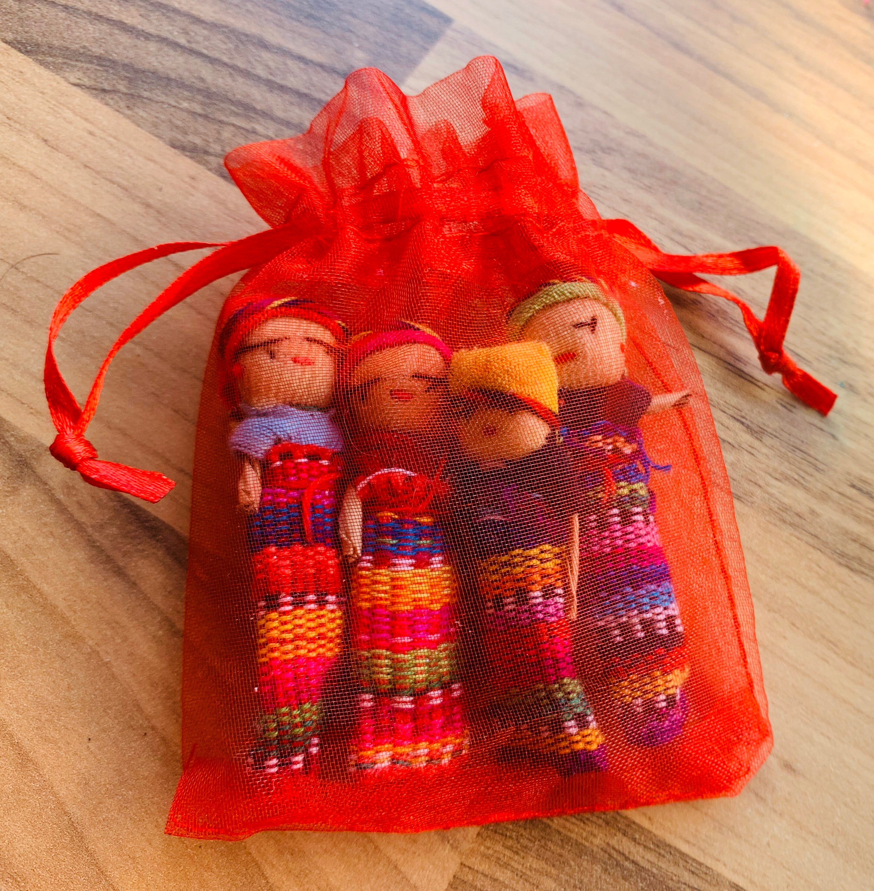 3 Muñequitas quitapena amuleto maya arte mexicano muñeca - Etsy España
