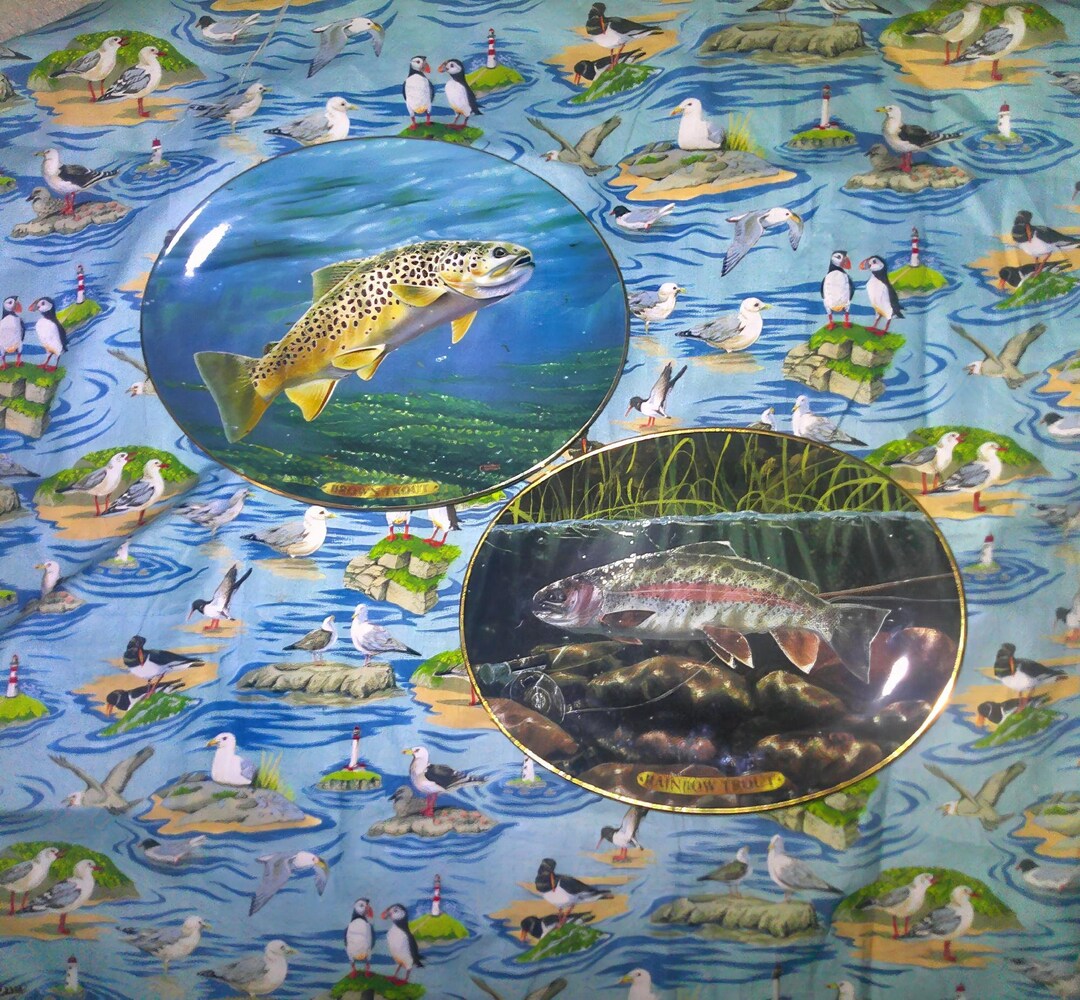 Fresh Water Game Fish of North America Plate Bradford Exchange Rainbow ...