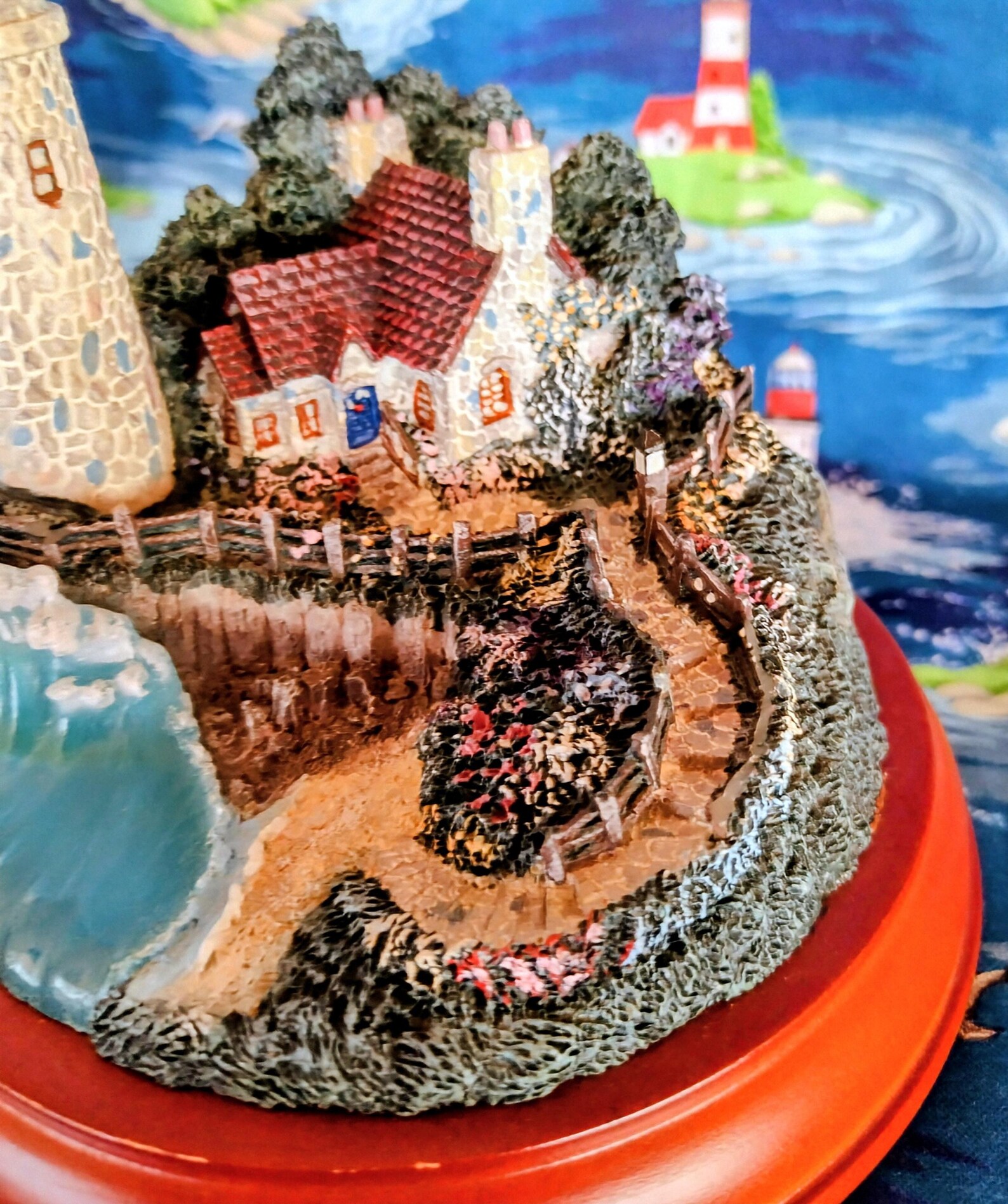 Rare Thomas Kinkade the Light of Peace Lighthouse Light up Sculpture ...