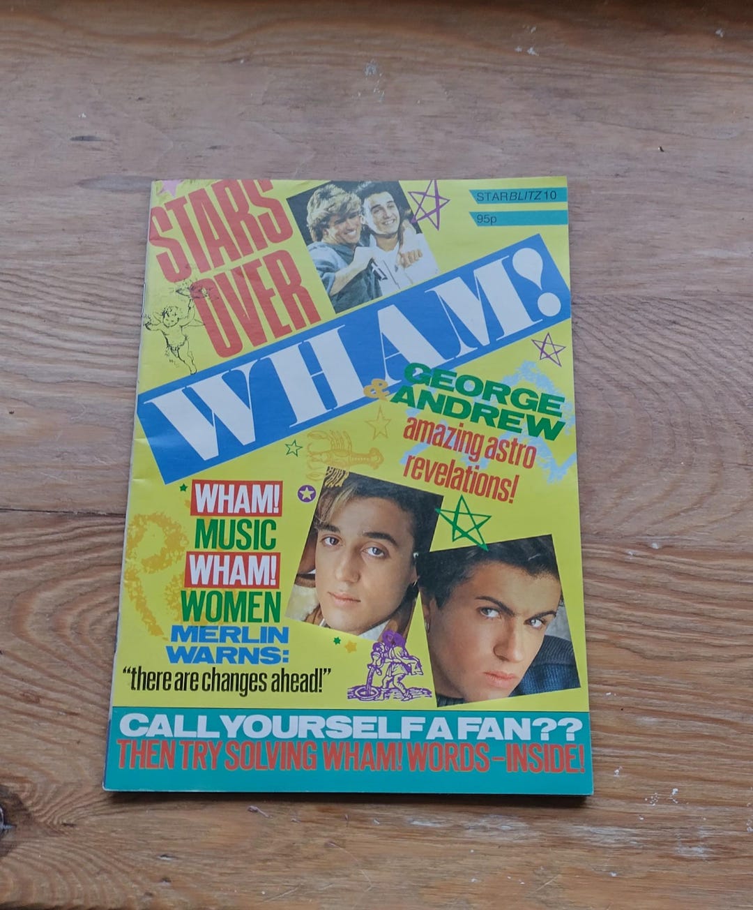 Very Rare Stars Over Wham Mini Magazine Inc Centrefolds Poster Music ...