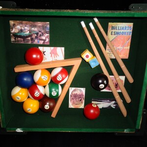 Billiards Pool Collage Shadow Box Sport Memorabilia 3D Effect Display ...
