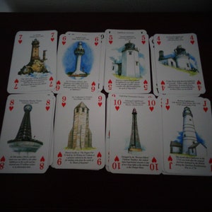 Rare the Famous Lighthouses of the World Playing Cards From Heritage ...