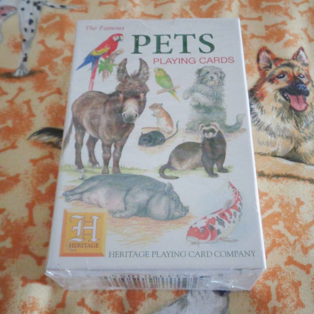 Rare the Famous Pets Playing Cards From Heritage Playing Card Company ...