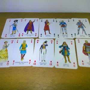 Rare the Famous Kings & Queens of England Playing Cards Game From ...
