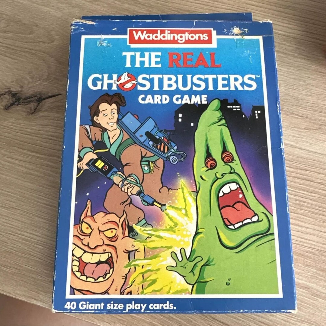 Rare the Real Ghostbusters Card Game Waddingtons Jumbo Playing Cards TV ...