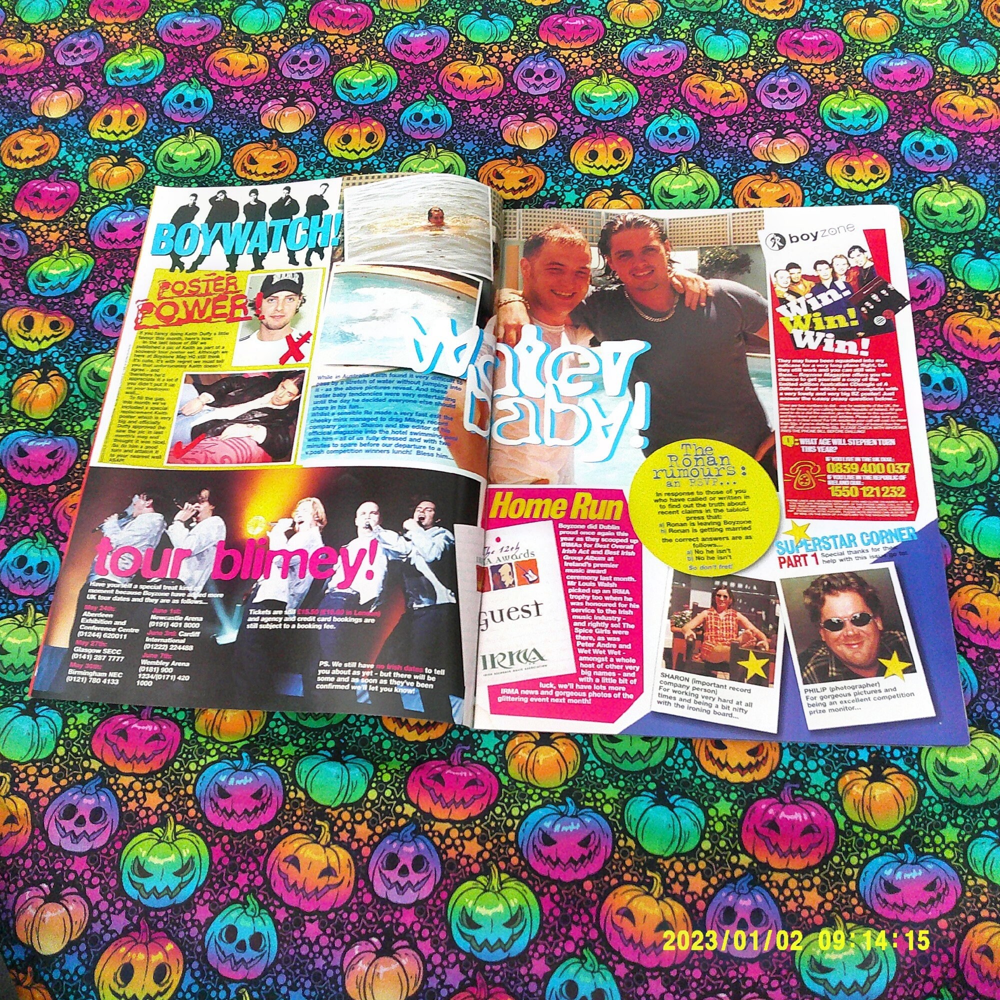 Boyzone Official UK Magazine Issue 12 1997 Centrefolds + Large Double ...