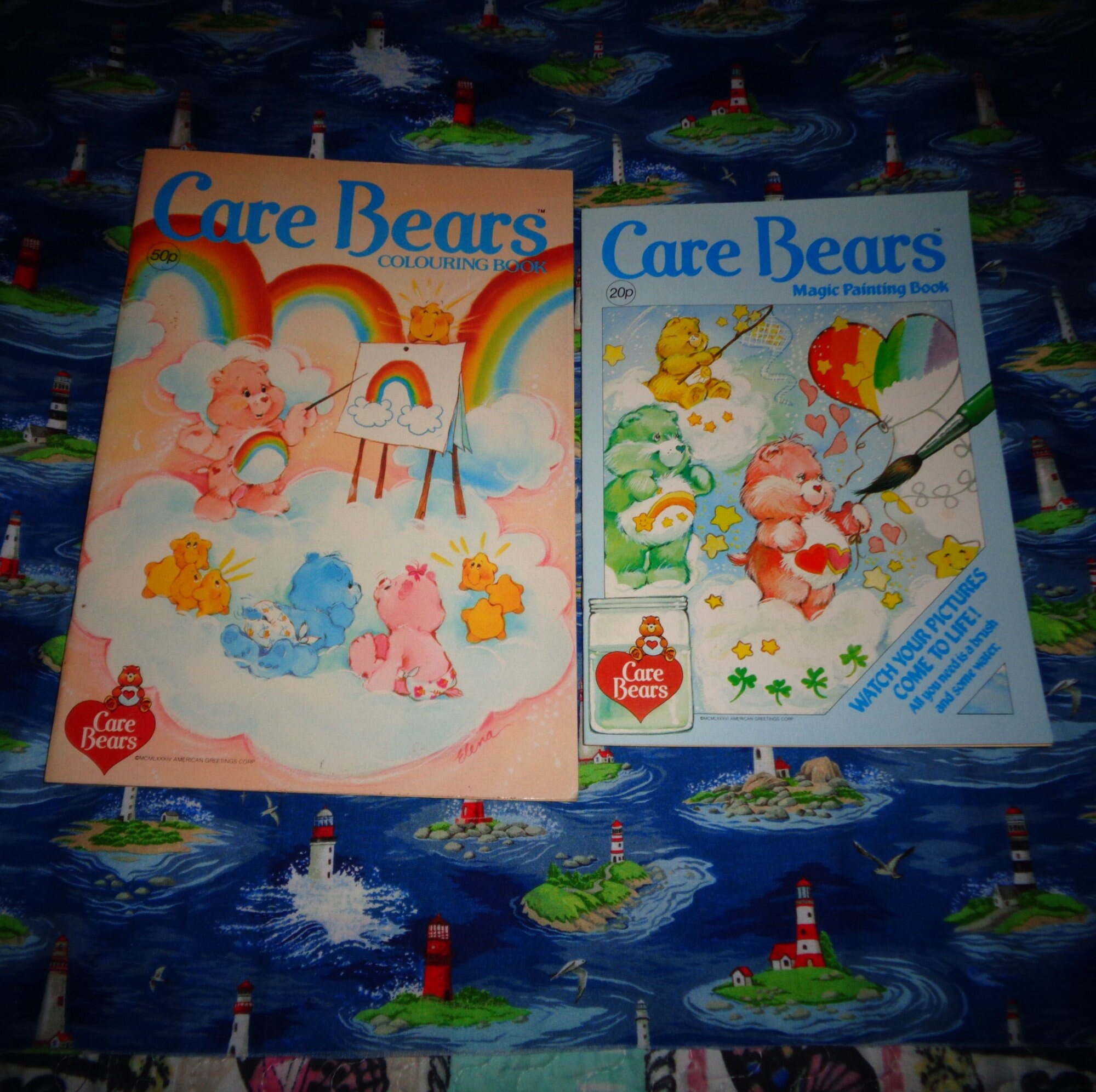 Extremely Rare Care Bears Colouring Book or Magic Painting Book Vintage ...