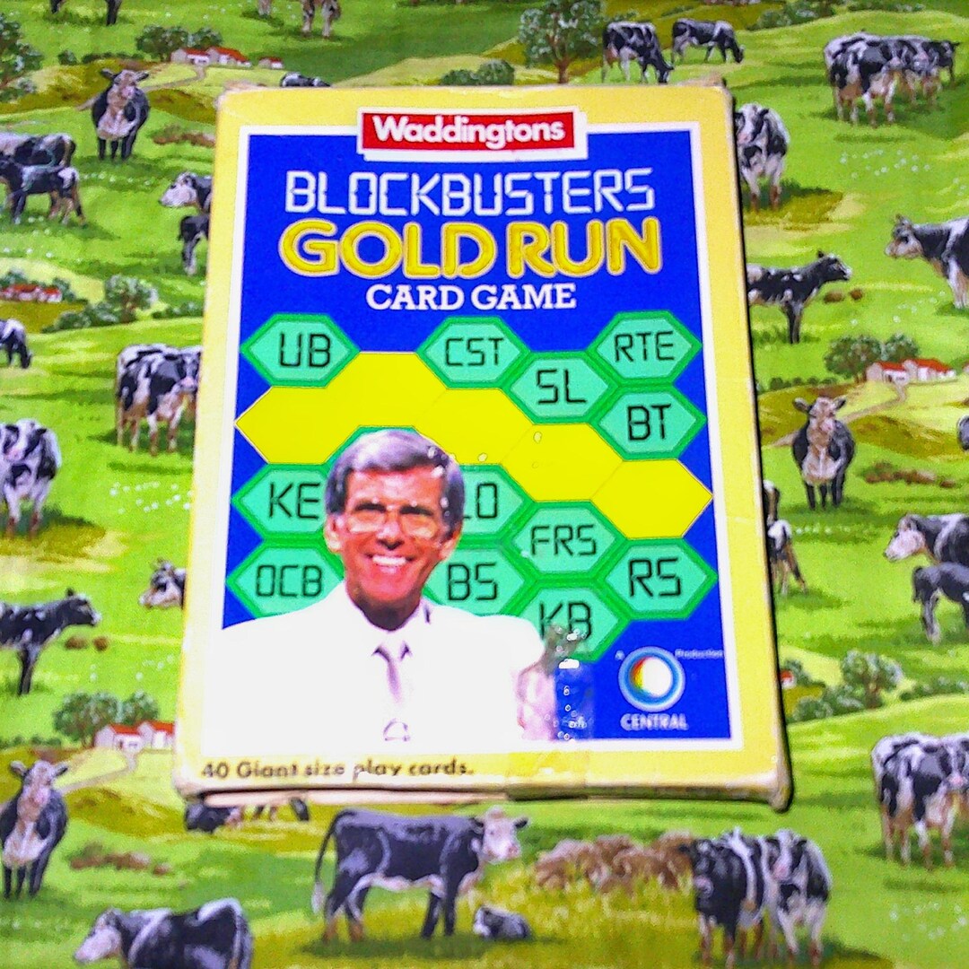 Blockbuster Gold Run Card Game Waddingtons Giant Playing Cards ...