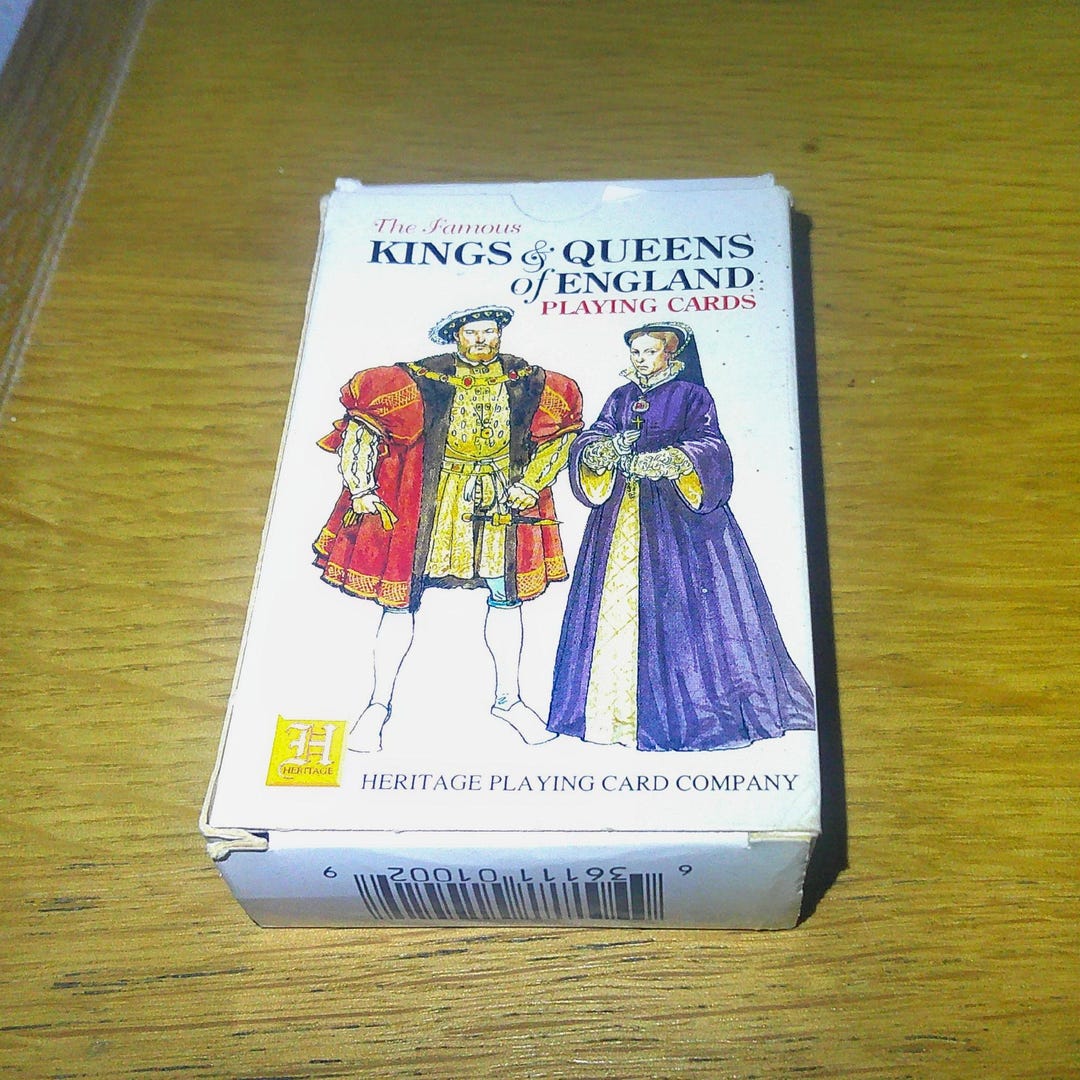 Rare the Famous Kings & Queens of England Playing Cards Game From ...