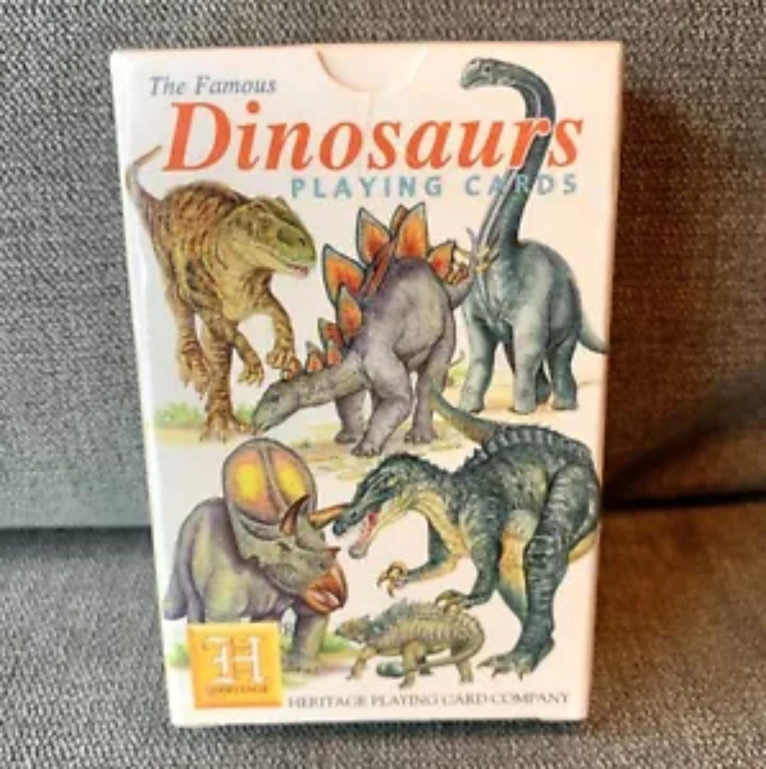 Rare the Famous Dinosaurs Playing Cards From Heritage Playing Card ...