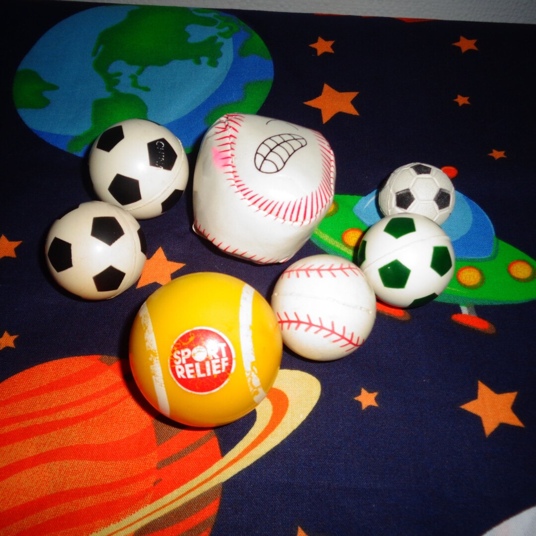 Collection of Sport Themed Bouncy Balls Baseball Football - Etsy
