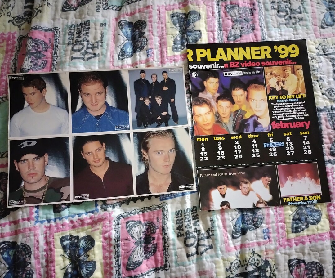 Boyzone Official 1999 Planner Calendar Poster With Single Information ...