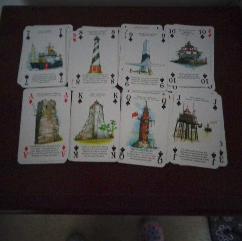 Rare the Famous Lighthouses of the World Playing Cards From Heritage ...