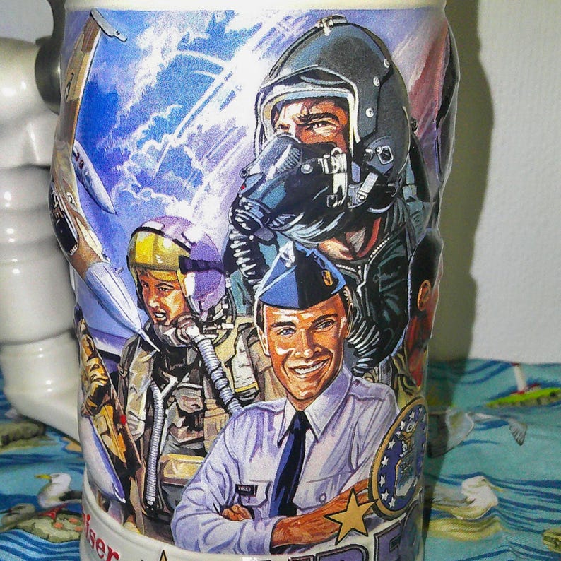 Rare Budweiser Honoring Tradition and Courage Lidded Stein Series Air ...
