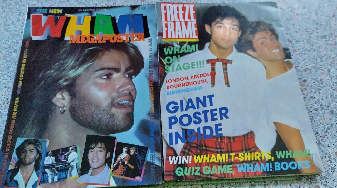 Rare Wham Mega Poster and Freeze Frame September 1985 Poster Magazine ...