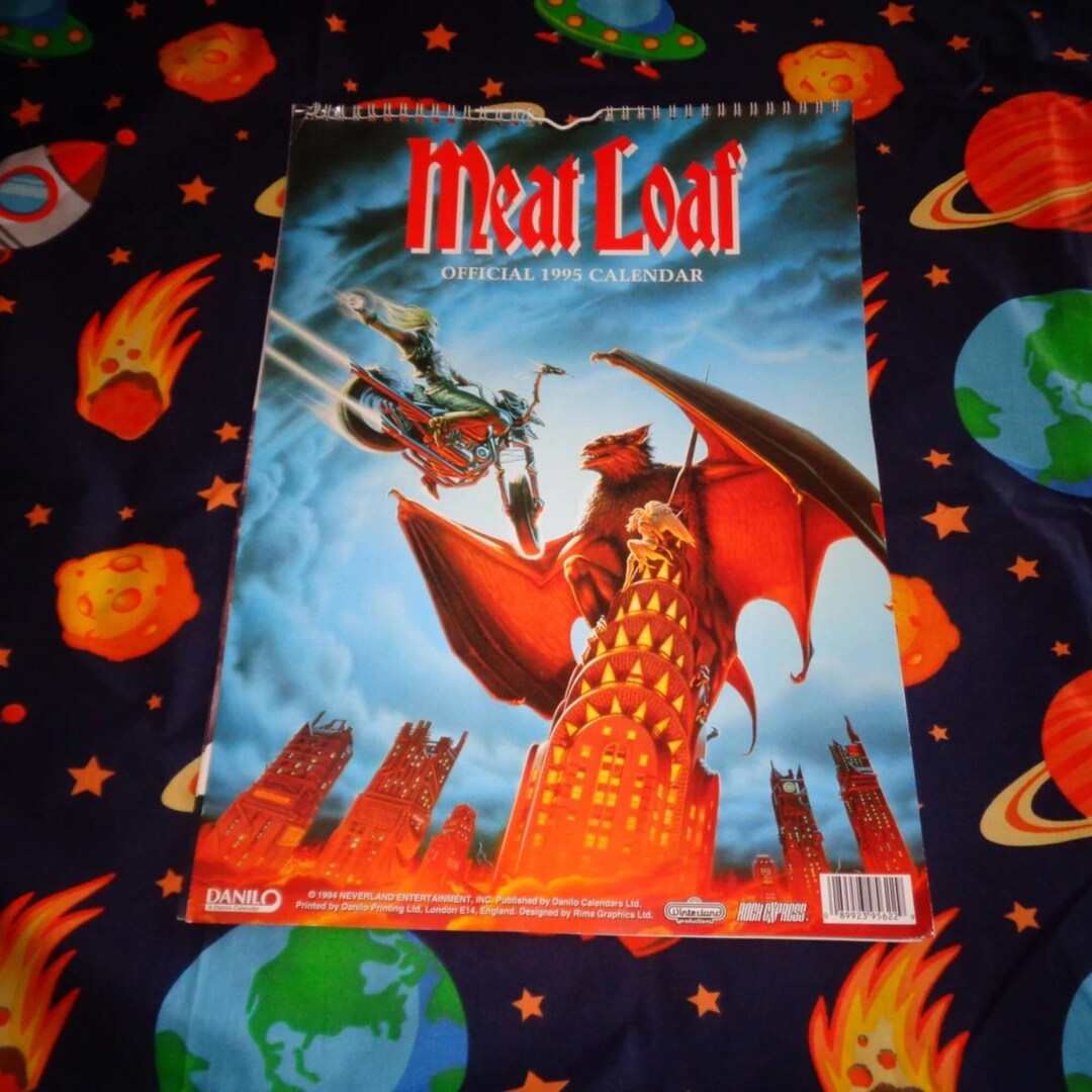 Extremely Rare Meat Loaf 1995 Official Calendar Music Memorabilia Can ...