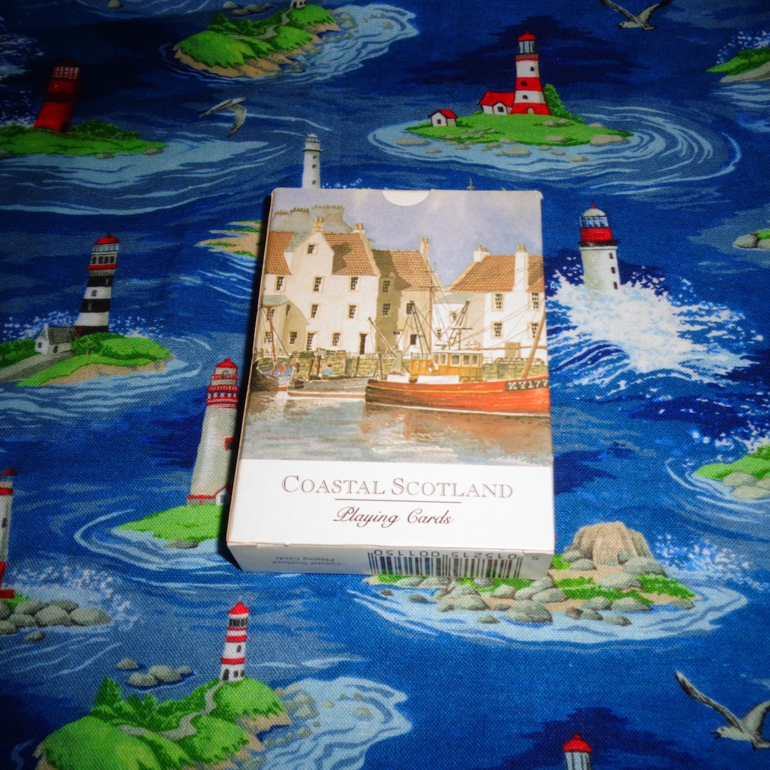 Rare Coastal Scotland Playing Cards Paintings of Harbours & Coastline ...